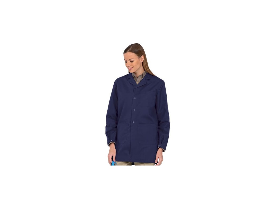 Worklon 3432-M - ESD Lab Jacket, Microstat, 3/4 Length, Unisex, Royal ...