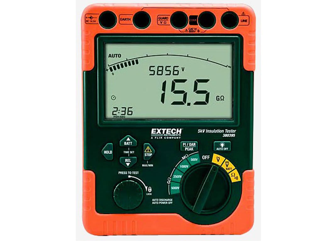 Extech 380395-NIST - High Voltage Digital Insulation Tester (110V ...