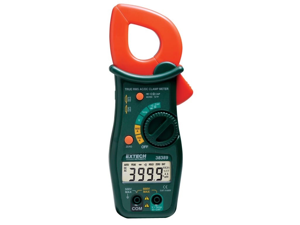 Extech 38389 Clamp Meter 600A True RMS AC/DC | TEquipment