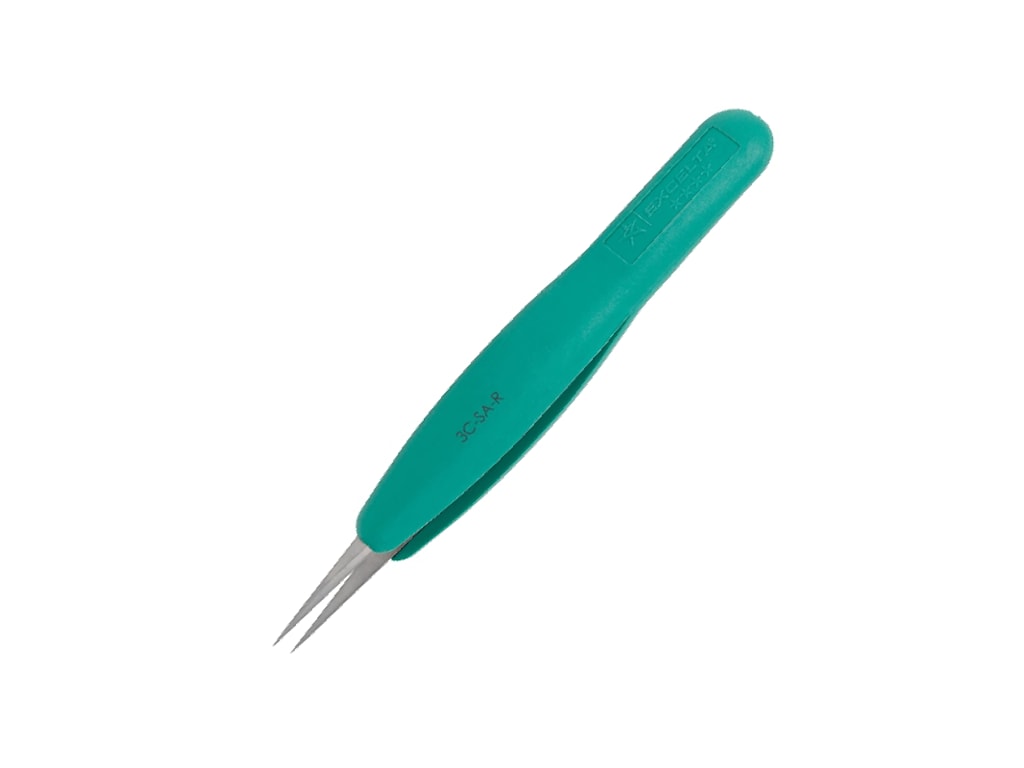 Excelta 3C-SA-R Cleanroom Tweezers, 4-Star, Straight, Very Fine Point ...