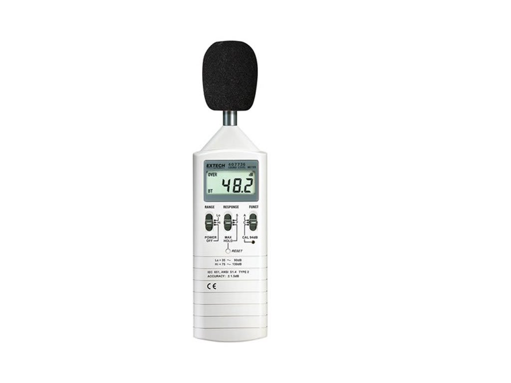 Extech 407736-NIST Sound Level Meters - Minimum Sound Level: 35 dB ...
