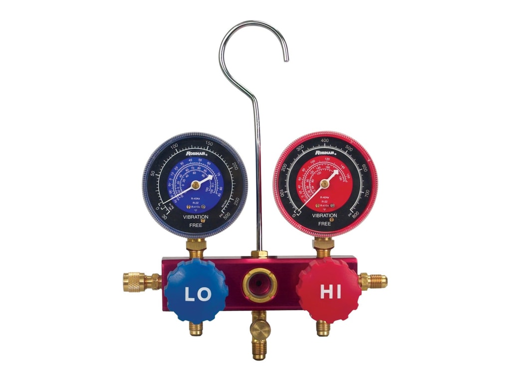 Robinair 41180 - 2-Way Aluminum Gauges, R134a/404A/407C, No Hoses ...