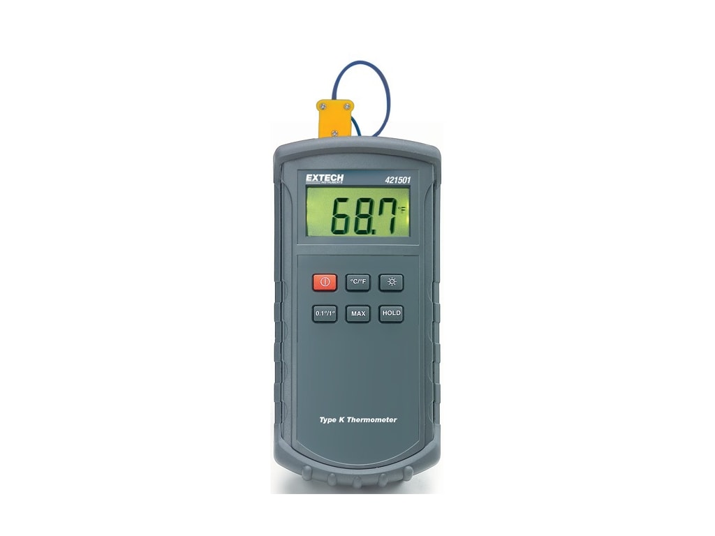 Extech 421501 Big Digit Type K Single Input Thermometer Extech 421501 ...