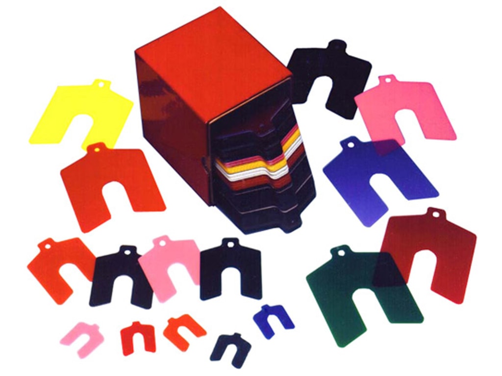 Precision Brand 42905 Size A 2″ x 2″ Plastic Color Coded Slotted Shim ...