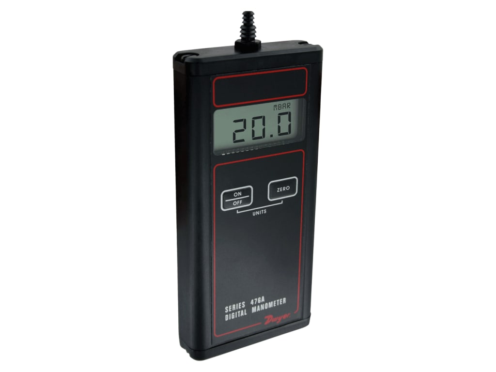 Dwyer 476A-0 - Pressure Digital Manometer Handheld, -20 to 0 to +20 ...
