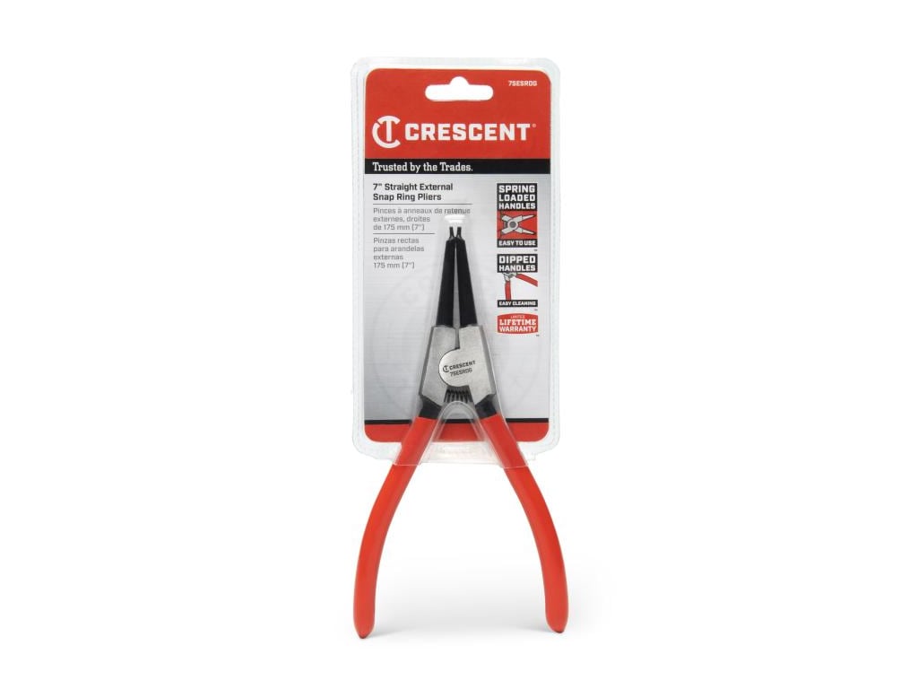 Crescent 7SESRDG - Plier, 7 Inch, Snap Ring, Straight, External ...