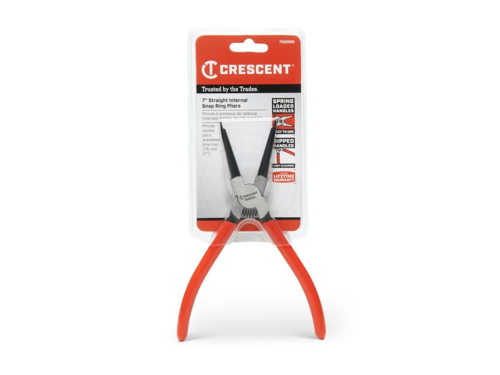 Crescent 7SISRDG - Plier, 7 Inch, Snap Ring, Straight, Internal ...