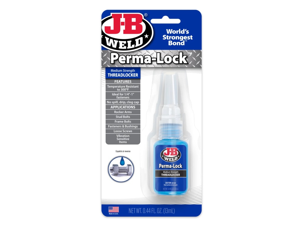 J-B Weld 803-24213 - Perma-Lock Threadlocker, Blue, Medium Strength ...