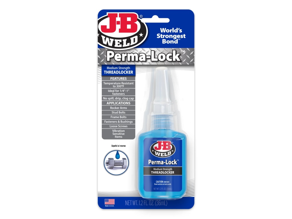 J-B Weld 803-24236 - Perma-Lock Threadlocker, Blue, Medium Strength ...