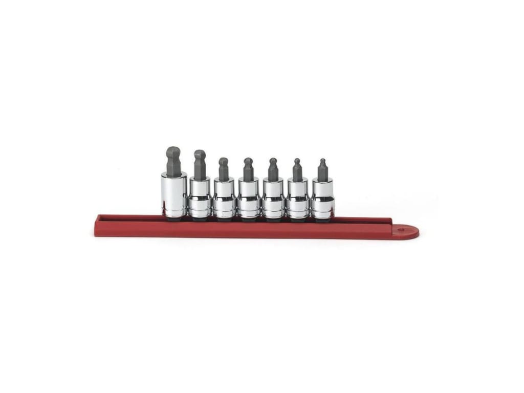 GEARWRENCH 80586 - Hex Bit Socket Set, 7pc, 3/8" Drive, Ball End ...