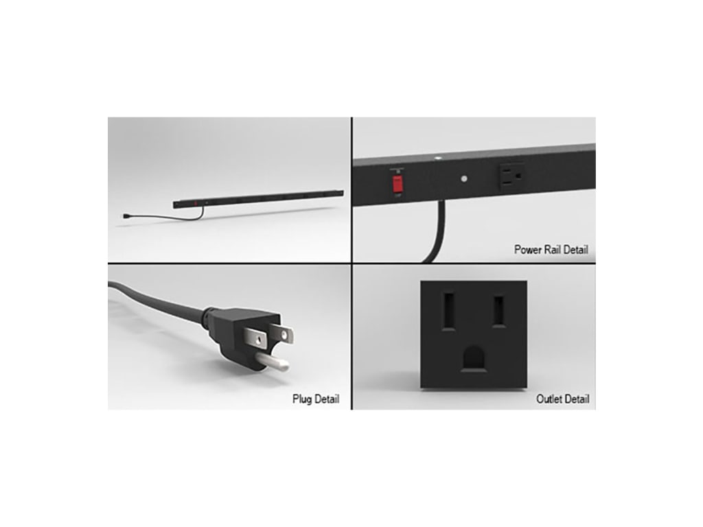 Production Basics 8323 - Power Beam, 60", 15 Amp, 6 Outlets, 8' Power ...