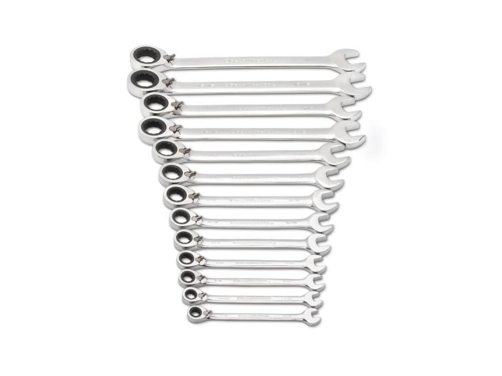 GEARWRENCH 9509N Ratcheting Combination Wrench Set, Reversible, SAE, 13 ...
