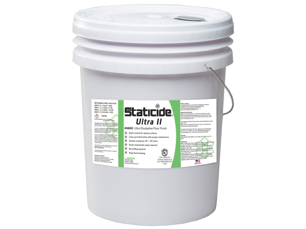ACL Staticide 4800-5 - Ultra II ESD Dissipative Tile Floor Finish, 5 ...