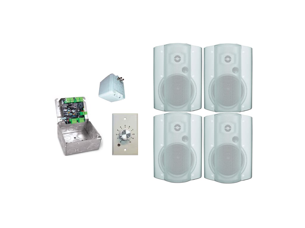 OWI AMP1S52784WSVC Amplified 5.25" Single Source Casing Gang Box - Four ...