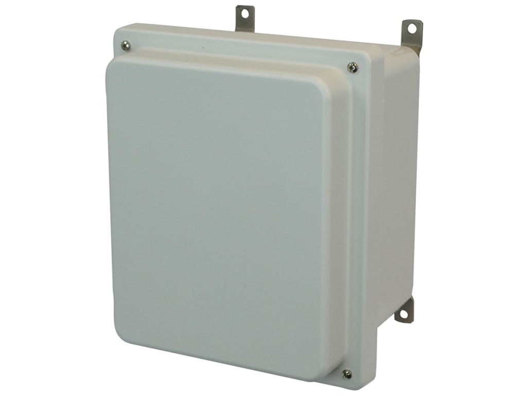 Allied Moulded AM1086R 10x8x6 Fiberglass JIC Enclosure with Lift-Off 4 ...