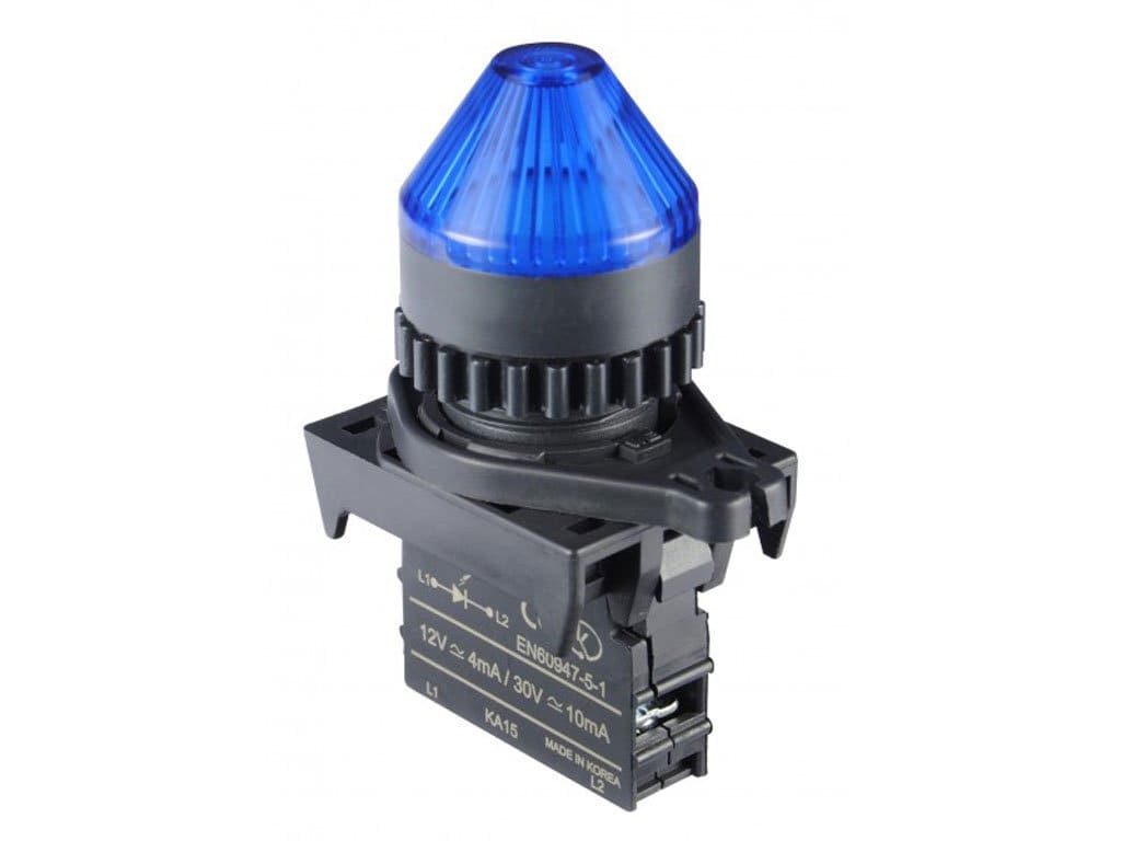 Autonics L2RR-L2BD - 22/25 mm Pilot Light, Blue, Horn Head, LED 12 ...