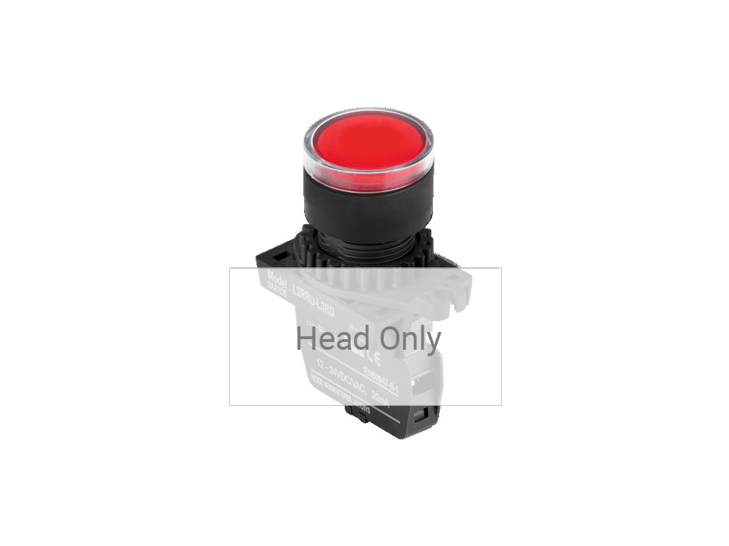 Autonics L2RRU-L3R - Pilot Lamp Diameter 22/25, Red, Flat Round Head ...