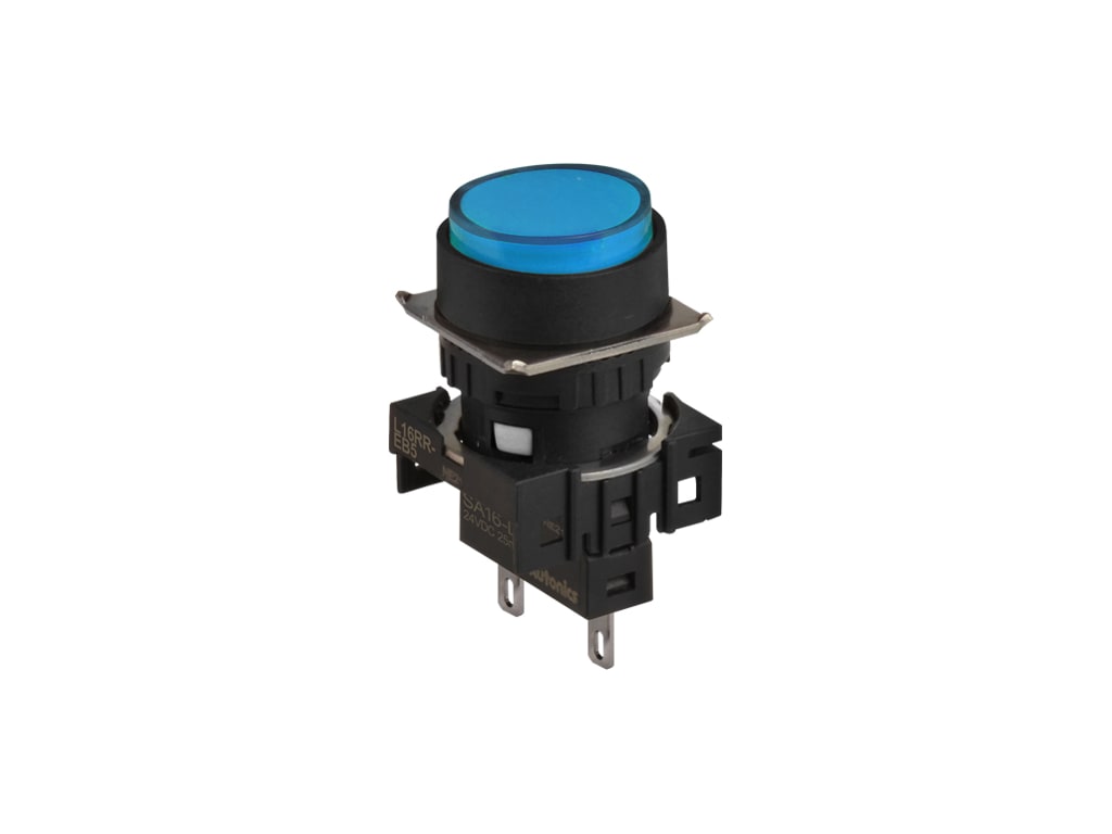 Autonics L16RR-EB24 - 16 mm Pilot Light, 6 Round Type, Extend, Blue, 24 ...