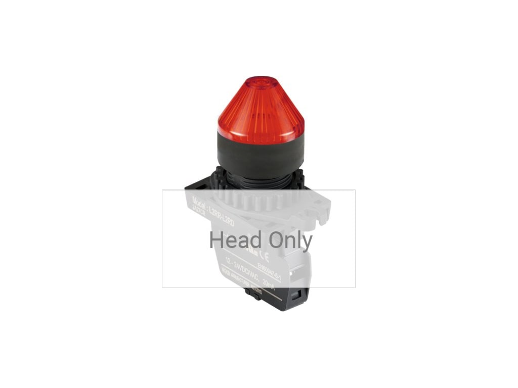 Autonics L2RR-L2R - 22/25 mm Pilot Light, Red, Horn Head Only | TEquipment