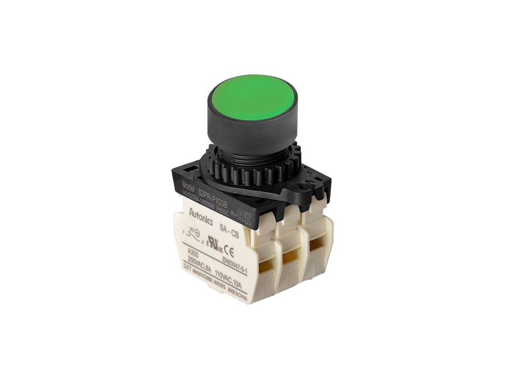 Autonics S2PR-P1G3B 22/25 mm Push Button Switches - Green | TEquipment
