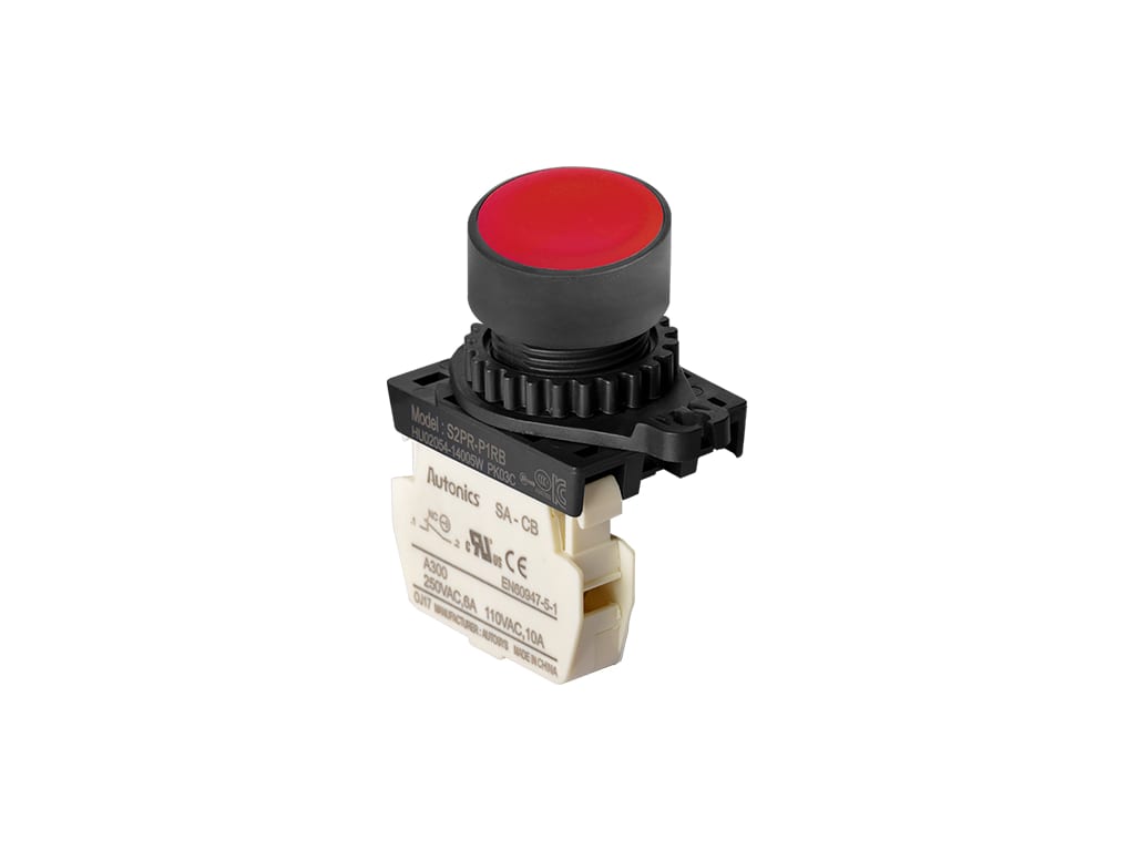 Autonics S2PR-P1RBM 22/25 mm Push Button Switches - Red | TEquipment