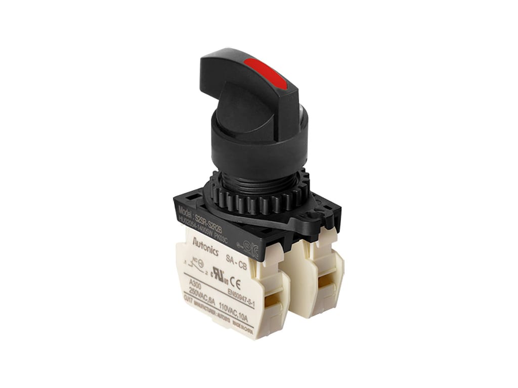 Autonics S2SR-S4R2B 22/25 mm Selector Switch, 2 Positions, Fixed ...