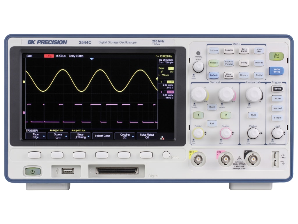 B&K Precision 2544C - 200 MHz Digital Storage Oscilloscope | TEquipment