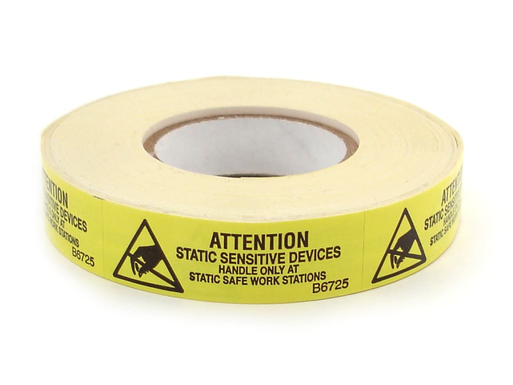 Botron B6725 - ESD Awareness Label, Mil Standard Symbol, 5/8in x 2in ...