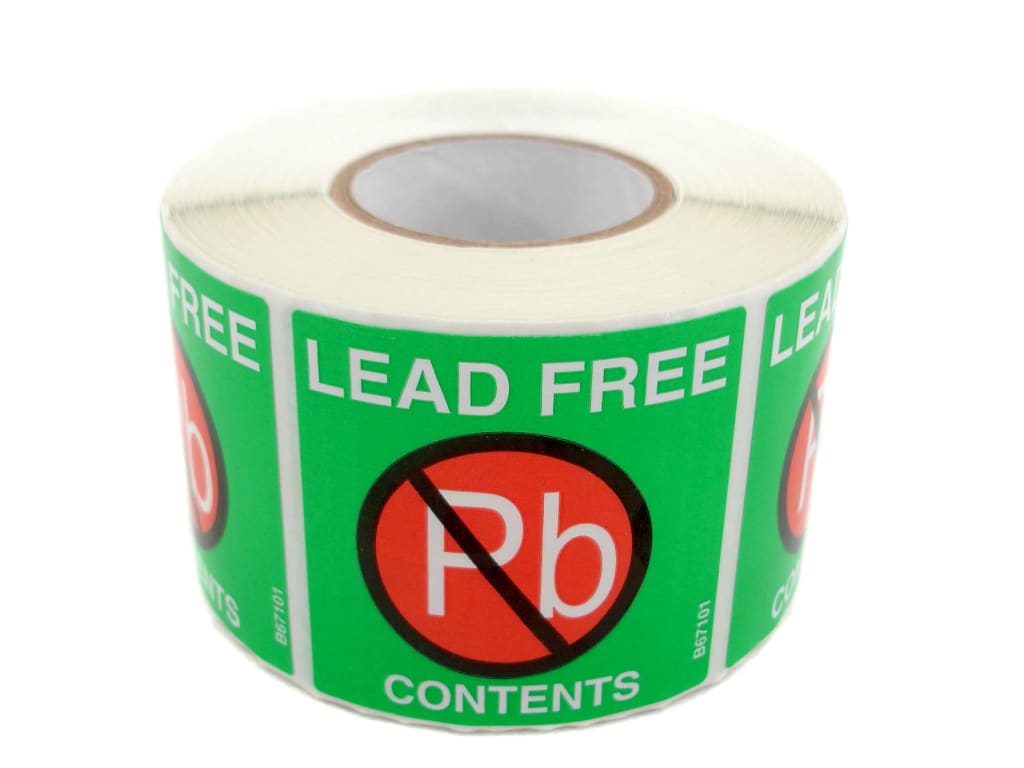 Botron B67101 - Lead Free Labels, 3 Color, 2in x 2in | TEquipment