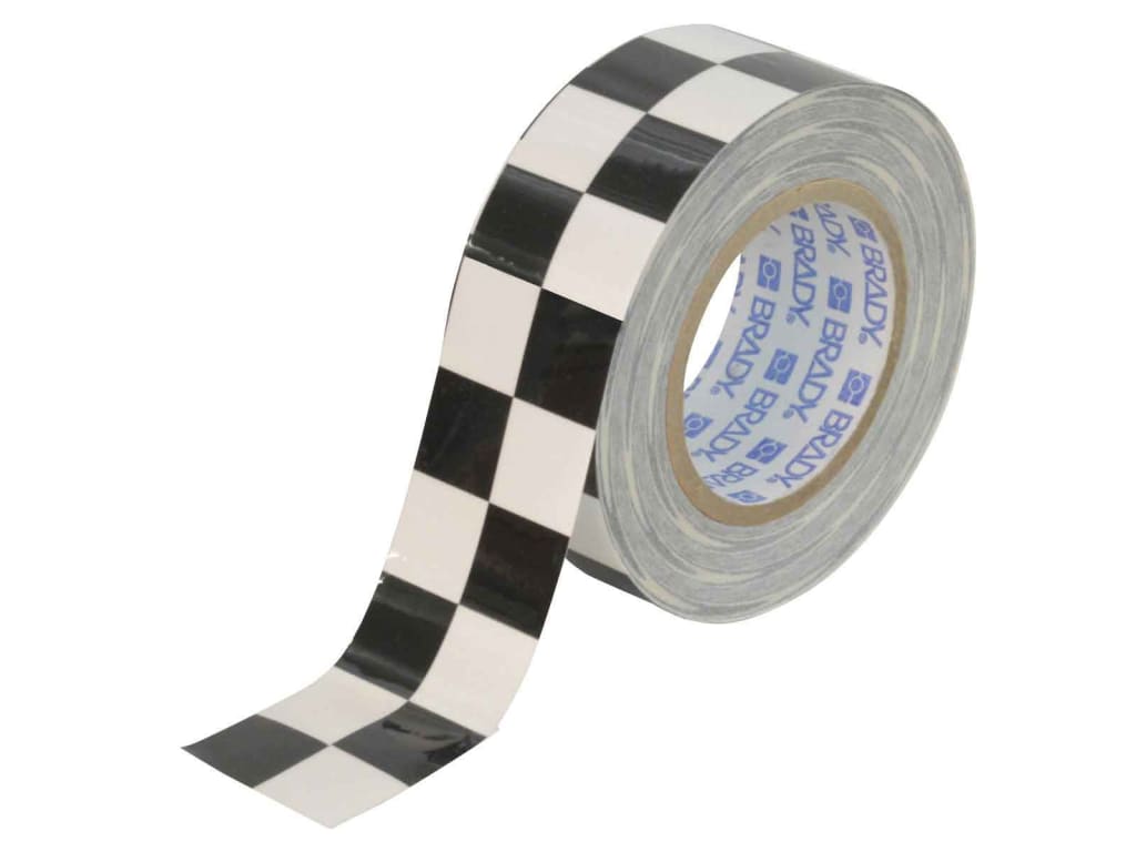 Brady 121913 - Checkered ToughStripe Tape, 2" x 100' (Black, White ...