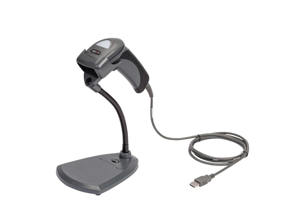 Brady 176511 Barcode Scanner, Handheld, Wired, with Stand, 1D, 2D, QR ...