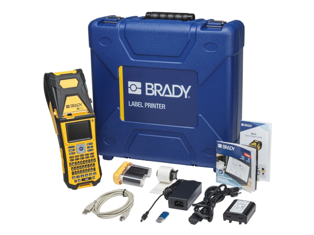 Brady M610-KIT - Handheld Label Maker, with Hard Case, M610, 300 dpi ...