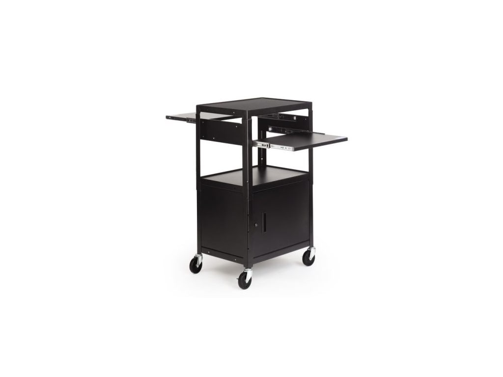 Bretford A2642-CT - Adjustable Height Cart w/ Shelf, CT | Touchboards