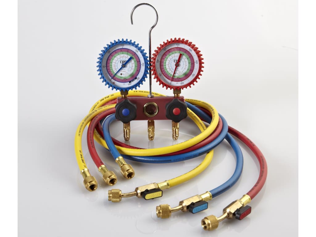 CPS MV3H2P5E Vortech Deep Vacuum 2 Valve Manifolds, with 5' Ball Valve ...