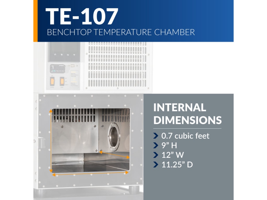 TestEquity TE-107 - Benchtop Chamber (Temperature Only); -42 to 130°C ...