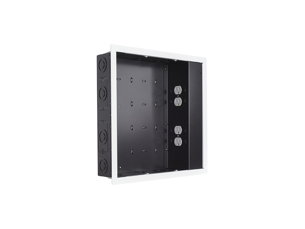 Chief PAC526FWP4 - In-Wall Large Storage Box w/4 Receptacle Filter and ...