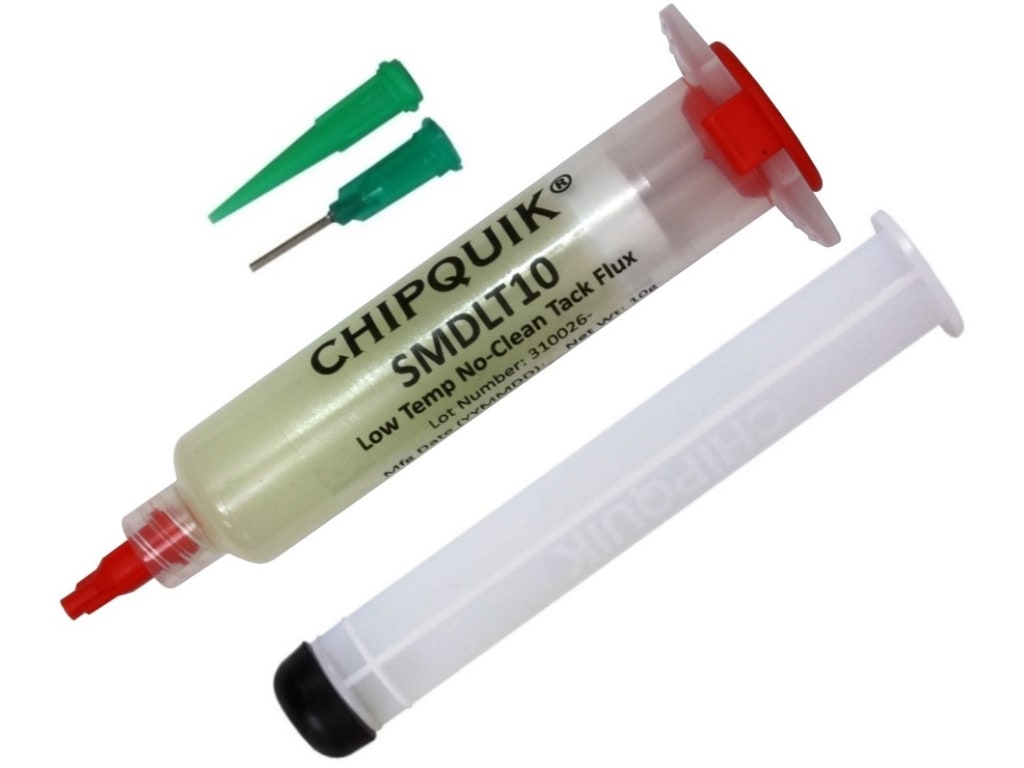 Chip Quik SMDLT10 - Tack Flux No-Clean Low-Temp in a 10cc Syringe with ...