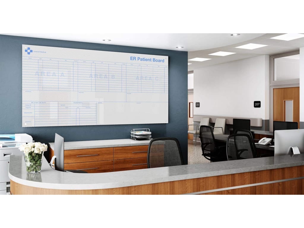 Clarus Healthboard - Glass Dry Erase Board Designed Specifically for ...