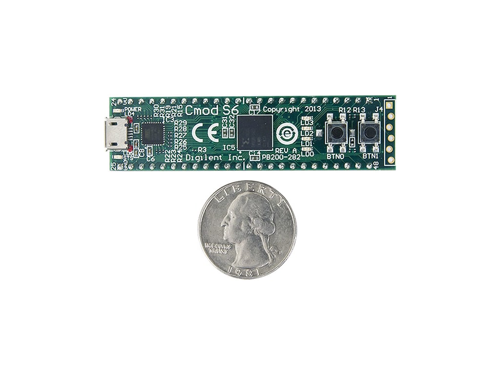 Cmod S6 Breadboardable Spartan6 Fpga Module Digilent Digilent Cmod S6