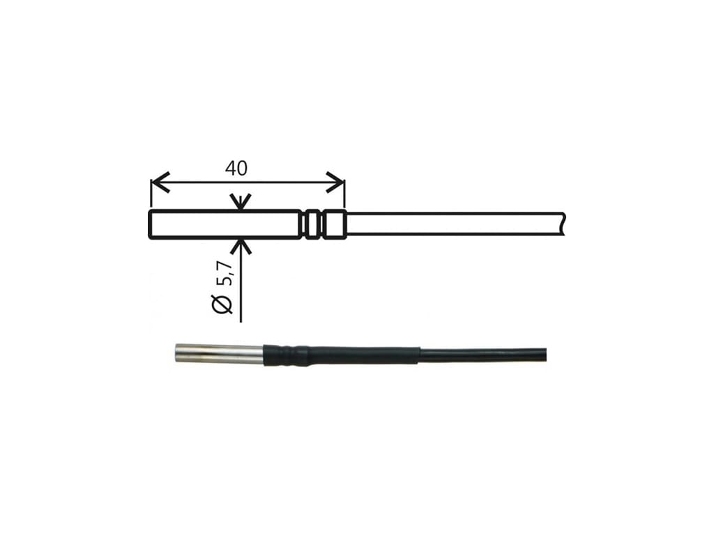 Comet SN105C - Temperature Probe Pt1000TG8/C, CINCH Connector, 2m Cable ...