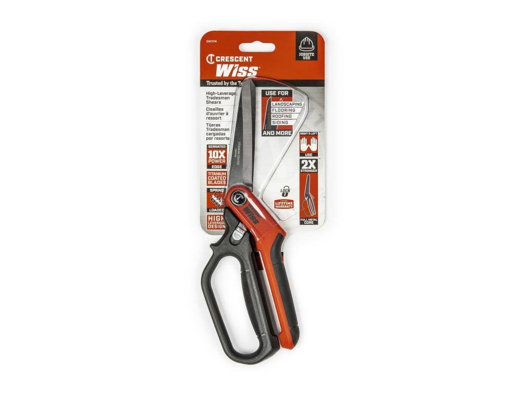 Crescent Wiss CW11TM - Tradesman Shears, Titanium Coated, Single Ring ...