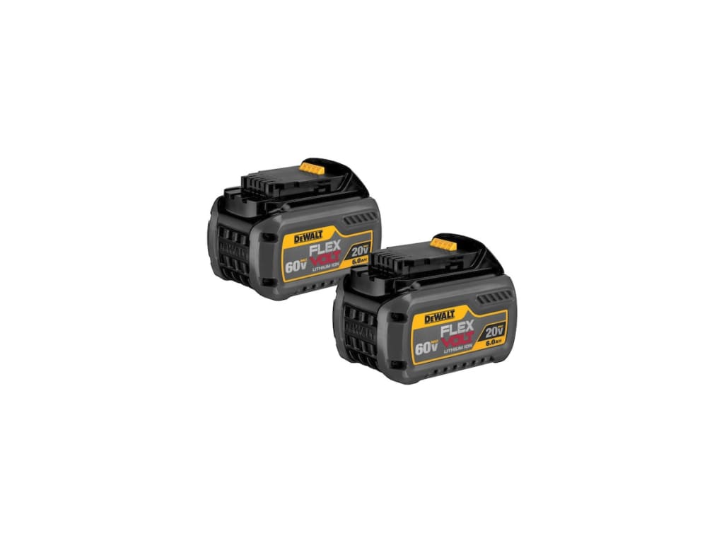 Dewalt DCB606-2 - Battery, 20/60V Max, 6Ah, Lithium Ion, FLEXVOLT, 2/Pk ...