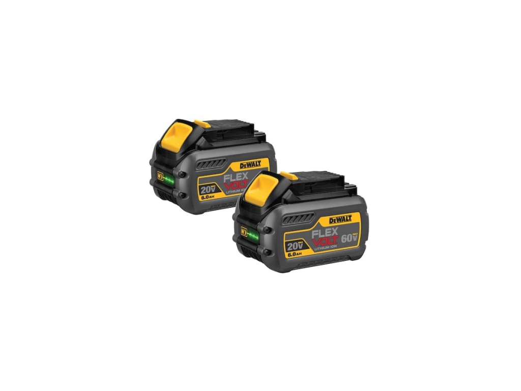 Dewalt DCB606-2 - Battery, 20/60V Max, 6Ah, Lithium Ion, FLEXVOLT, 2/Pk ...