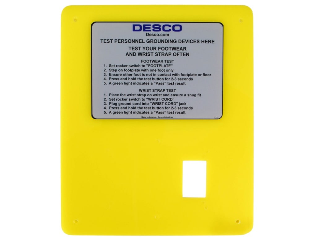 DESCO 19261 - Combo Tester Mounting Plate with Testing Instructions ...
