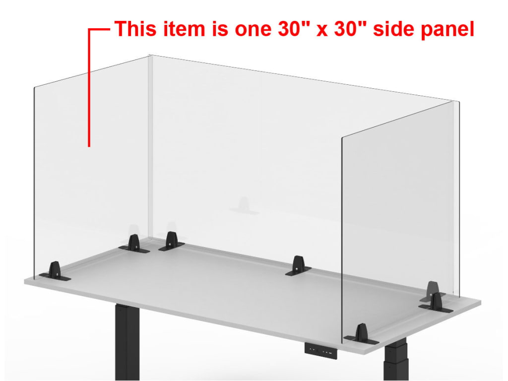 Luxor DIVTT-3030C - 30" x 30" Clear Acrylic Freestanding Tabletop ...