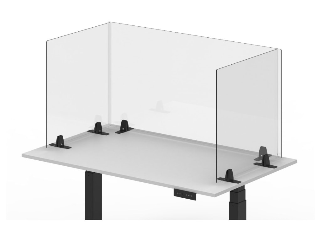 Luxor DIVTT-4824C - 48" x 24" Clear Acrylic Freestanding Tabletop ...