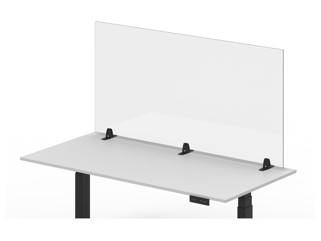 Luxor DIVTT-6030C - 60" x 30" Clear Acrylic Freestanding Tabletop ...