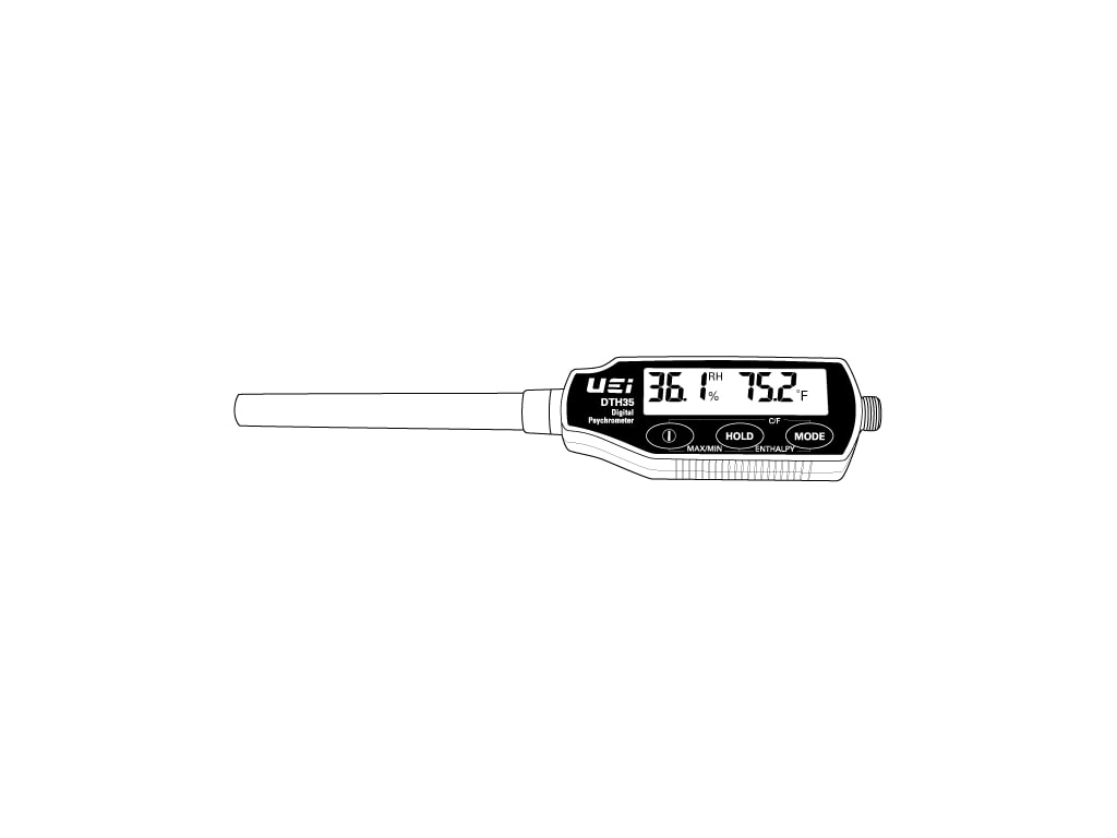 UEi DTH35 - Digital Pocket Psychrometer | TEquipment