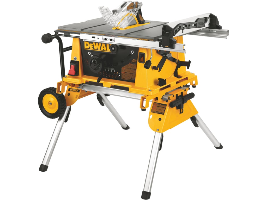 Dewalt DWE7491RS - Job Site Table Saw w/ Rolling Stand, 10", Compact ...