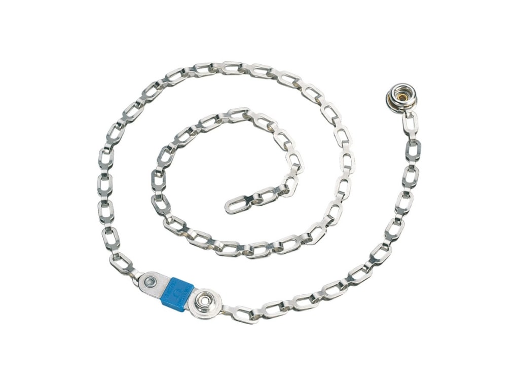 Desco 14000 - Conductive Drag Chain, 1 Megohm Resistor, 7mm Socket, 24 ...